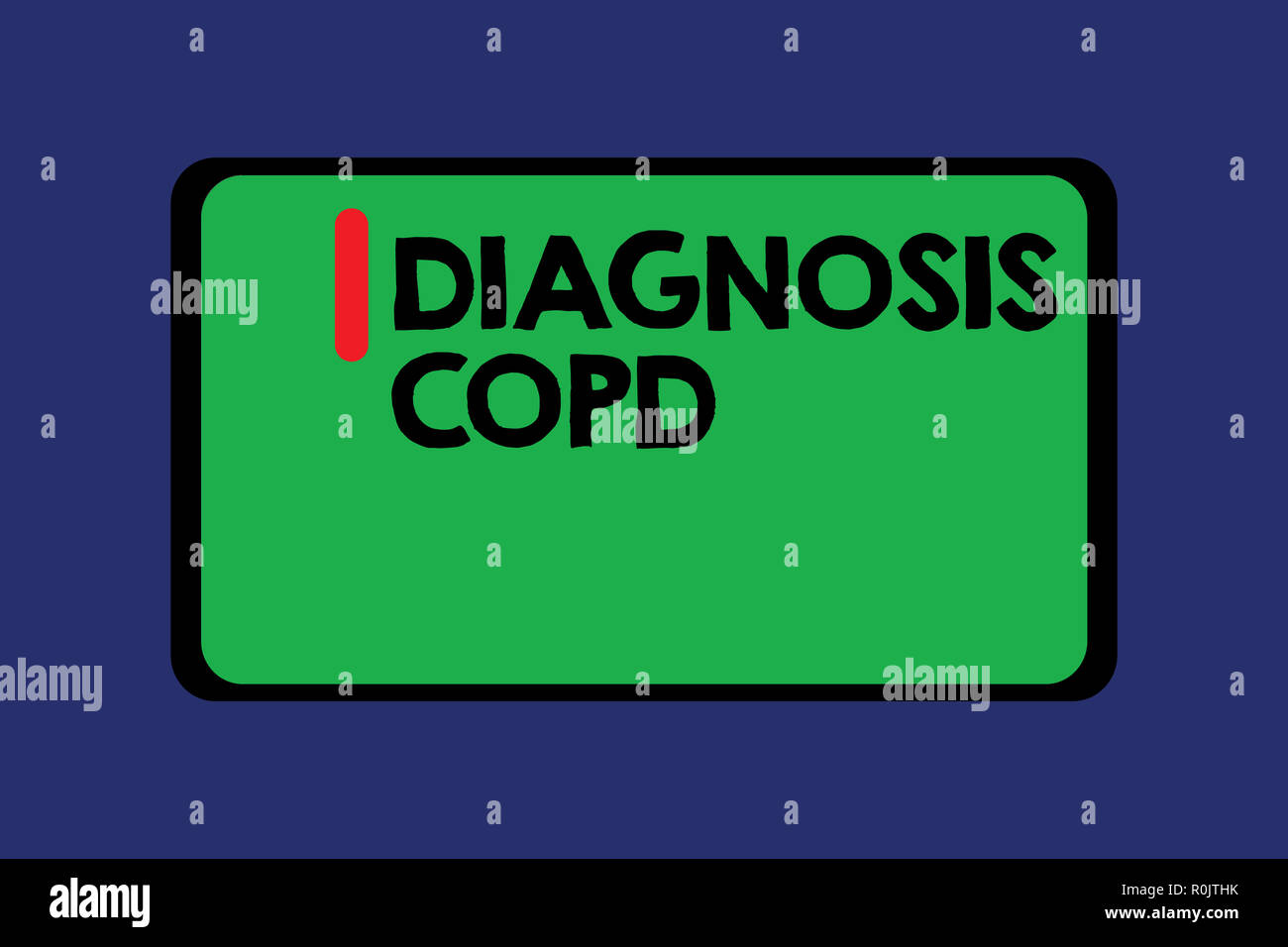 Conceptual hand writing showing Diagnosis Copd. Business photo text ...