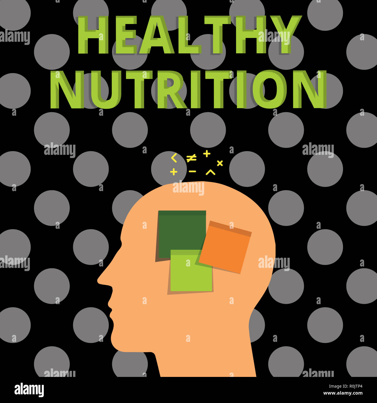 Handwriting text Healthy Nutrition. Concept meaning eating a healthy ...