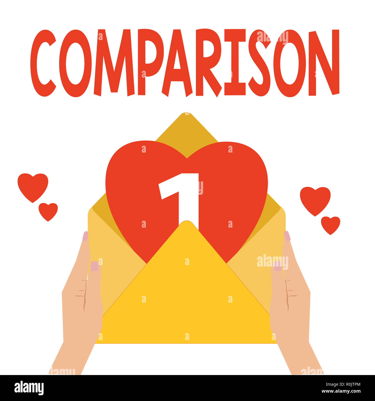 Word writing text Comparison. Business concept for Estimate ...