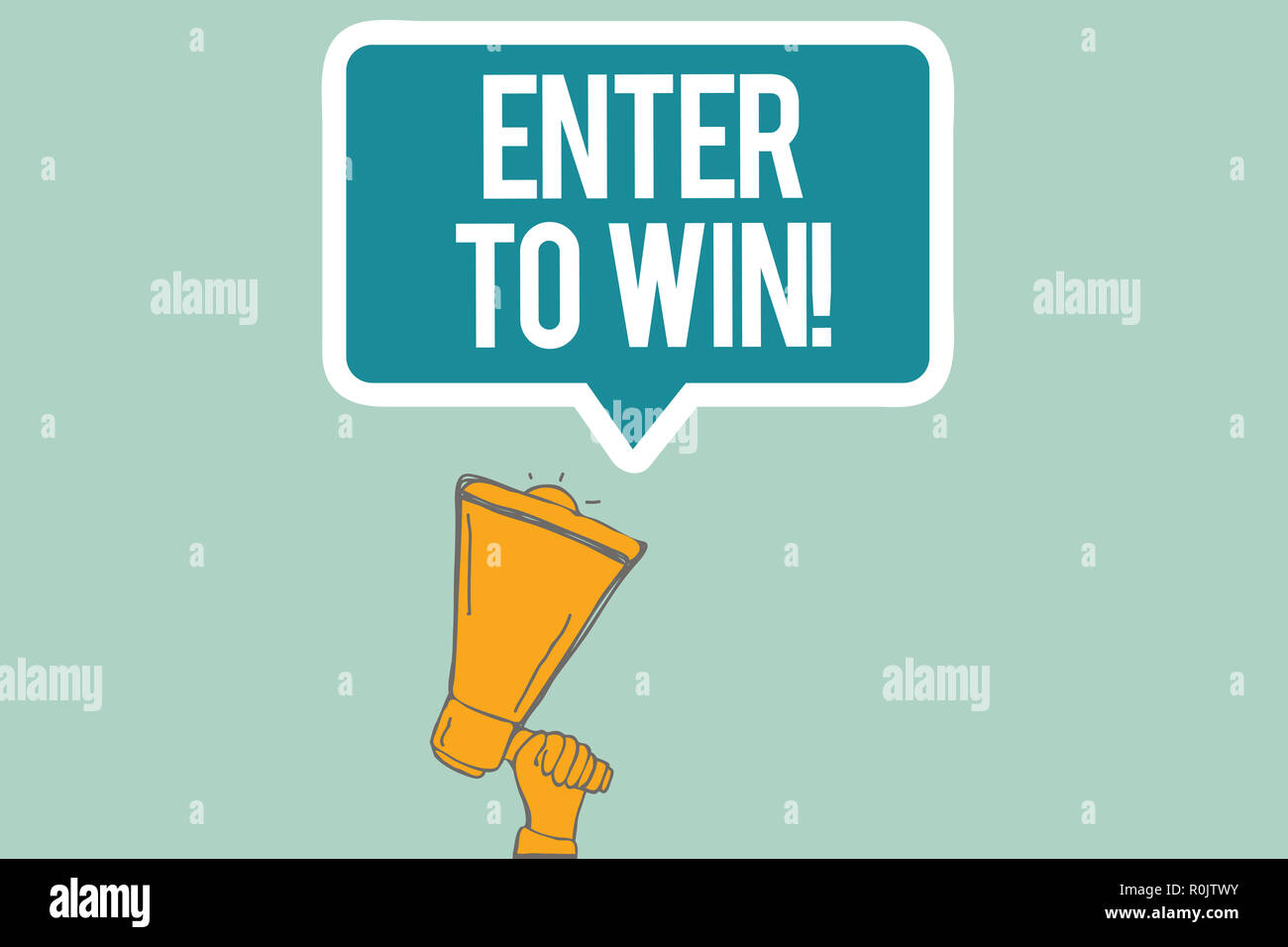 Conceptual hand writing showing Enter To Win. Business photo text ...