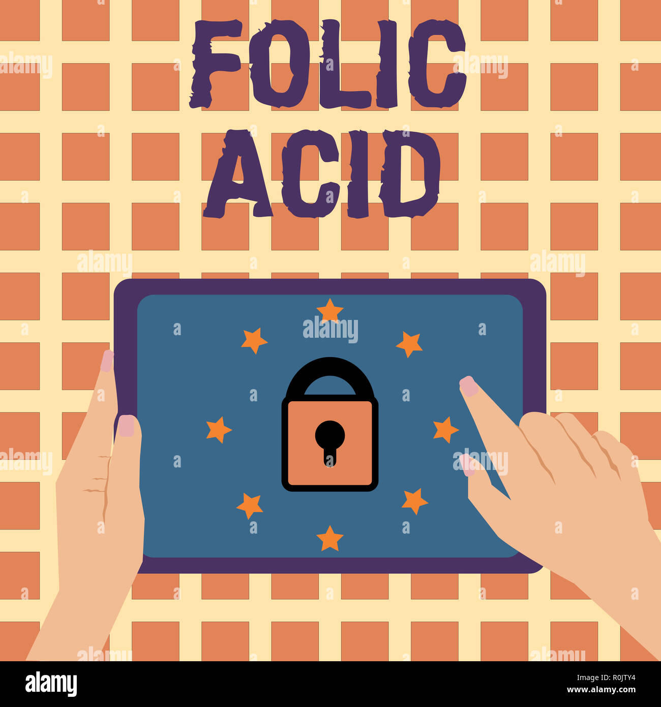 Writing note showing Folic Acid. Business photo showcasing Vitamin ...