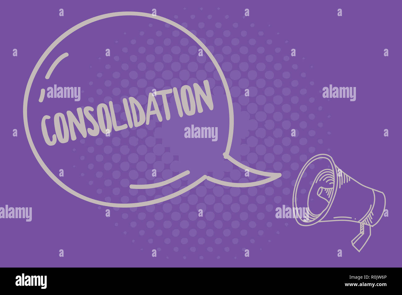 Text sign showing Consolidation. Conceptual photo Action or process of ...