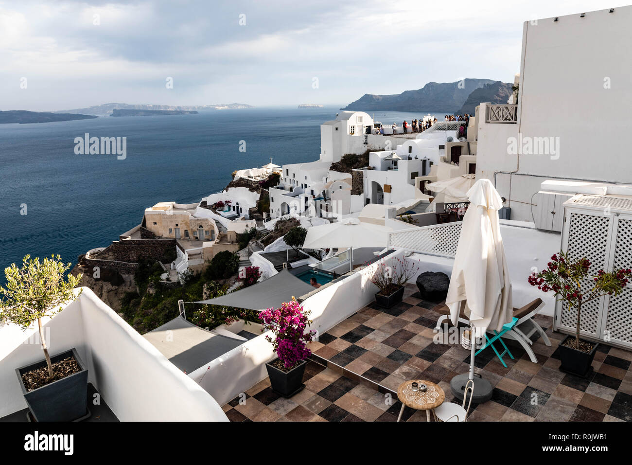 Shopping street at oia hi-res stock photography and images - Alamy