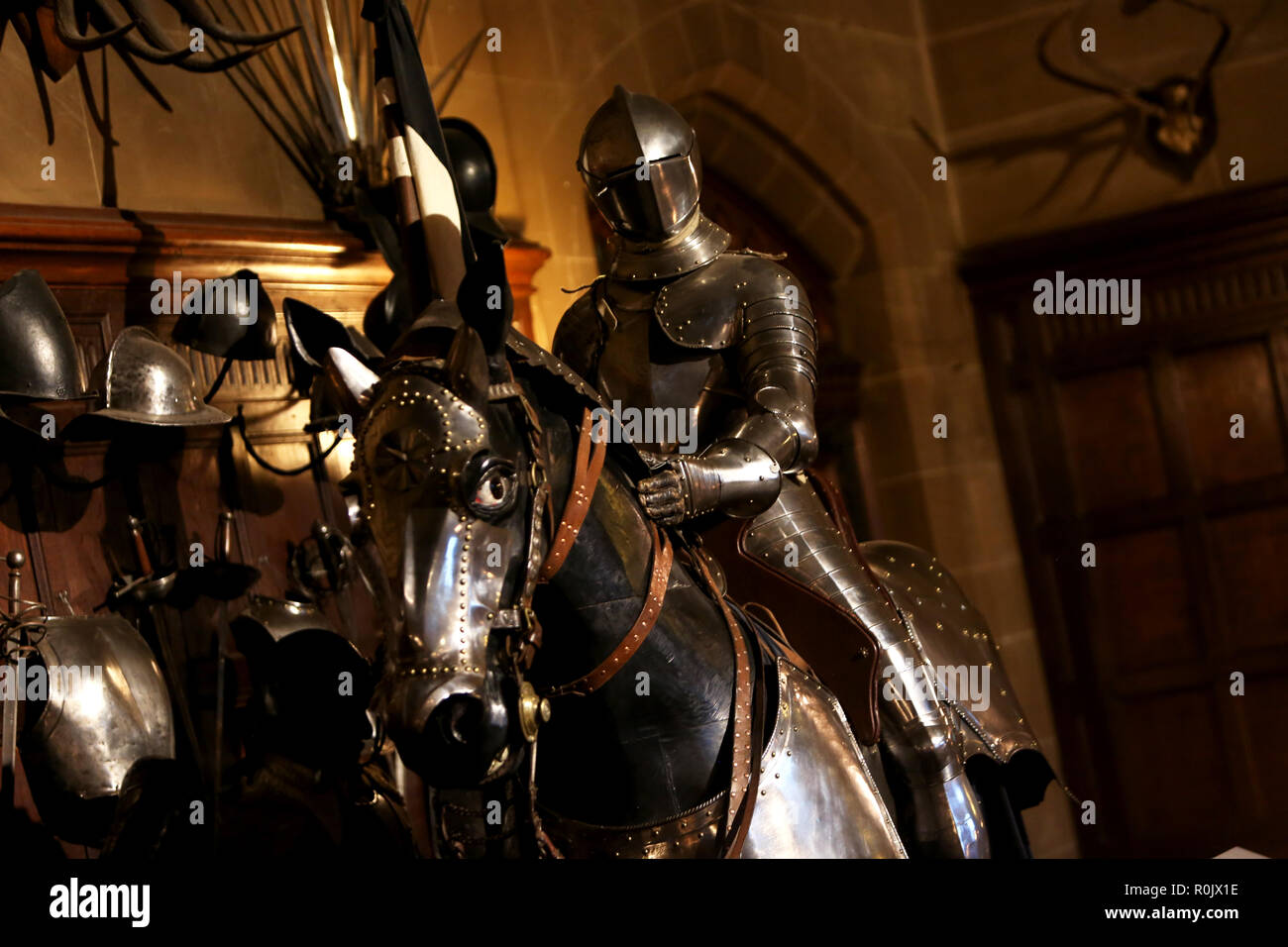 General views of a display at Warwick Castle, Warwickshire, UK Stock ...