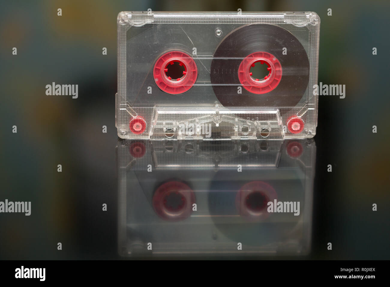 Old audio cassette on a black background, audio recording, film Stock ...