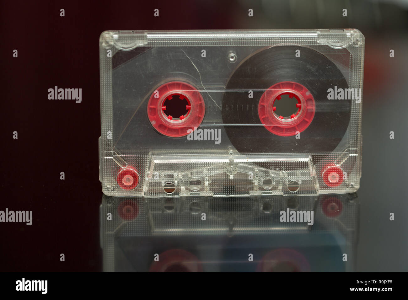 Old audio cassette on a black background, audio recording, film Stock ...