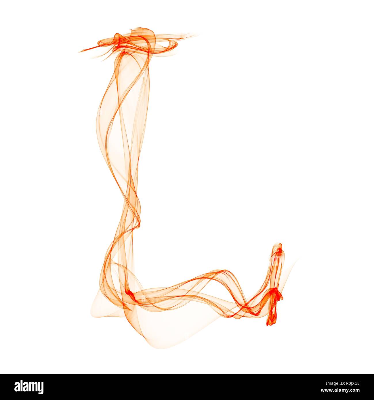 l letter made of fire Stock Photo - Alamy