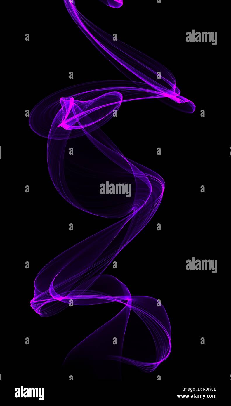 Curved violet line on black Stock Photo - Alamy