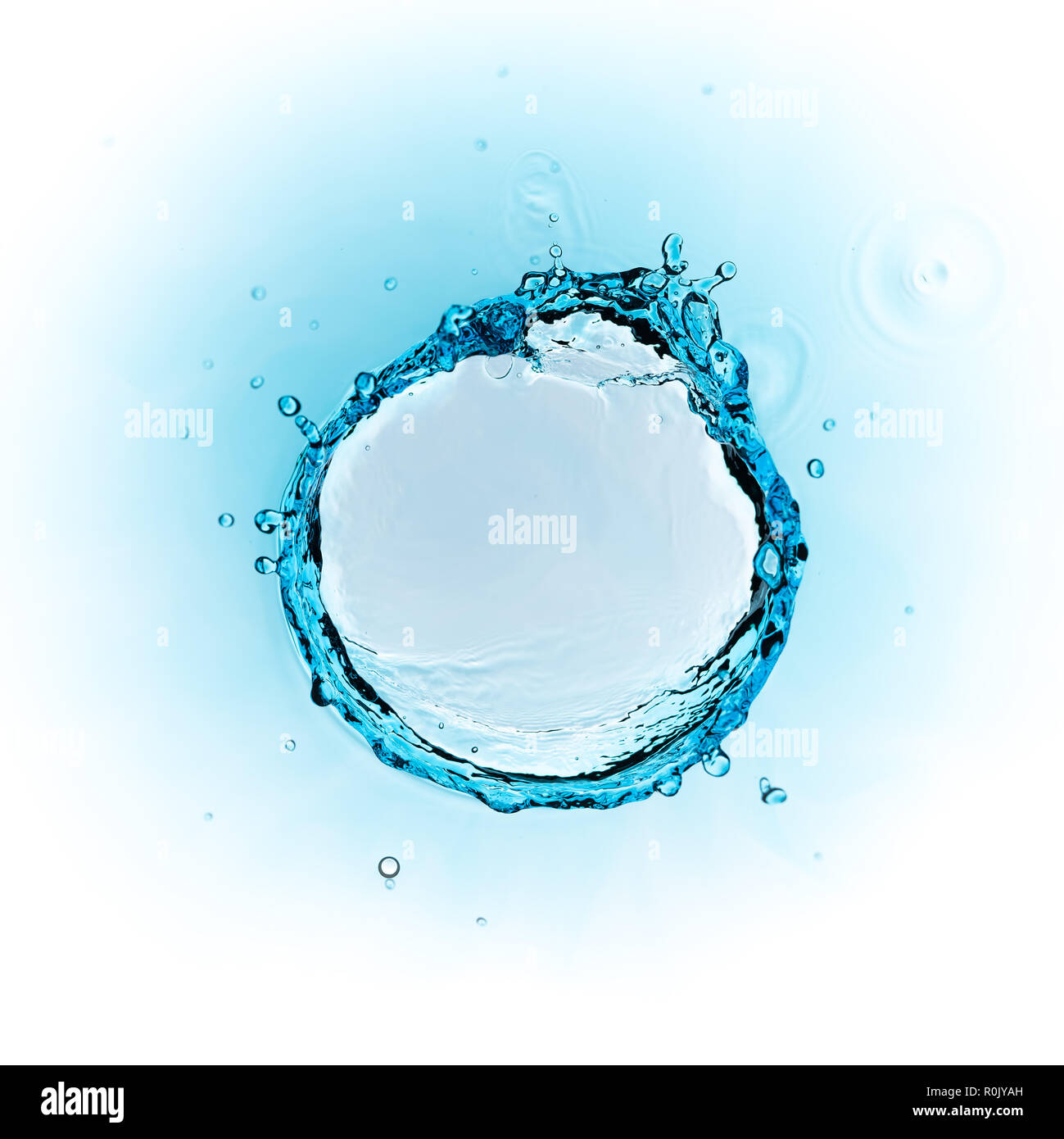 Water Splash closeup from Top View Stock Photo - Alamy