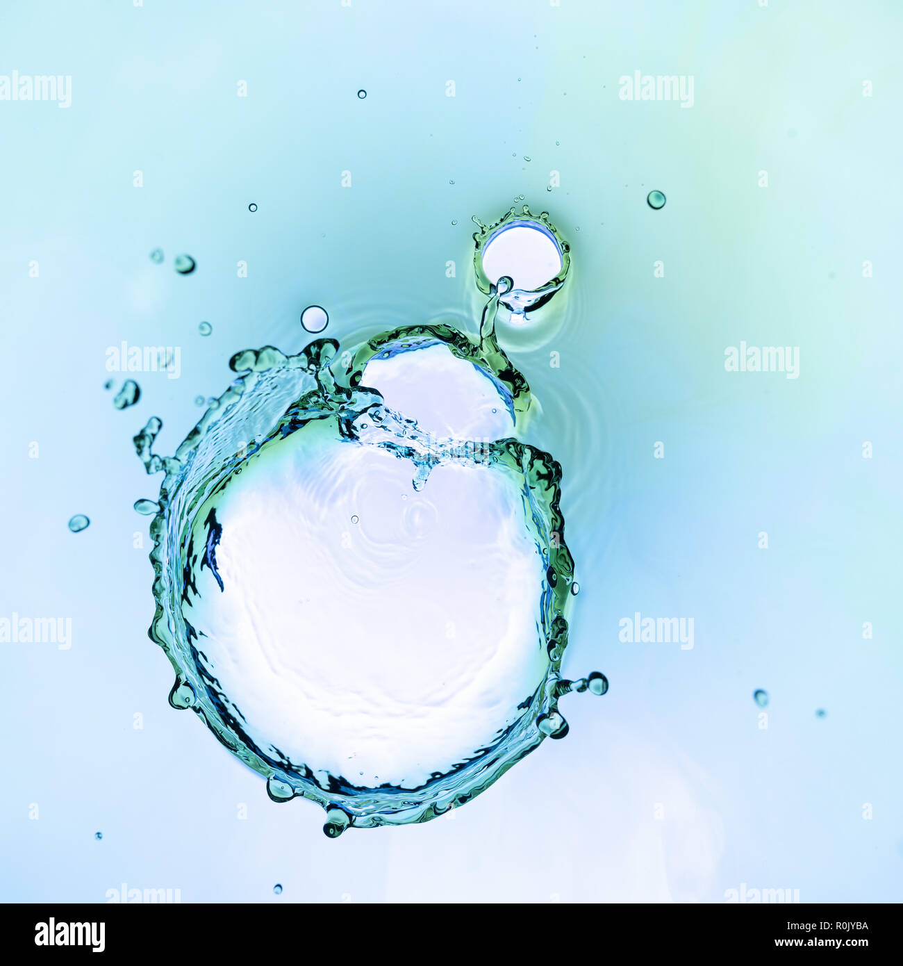 Water Splash closeup from Top View Stock Photo - Alamy