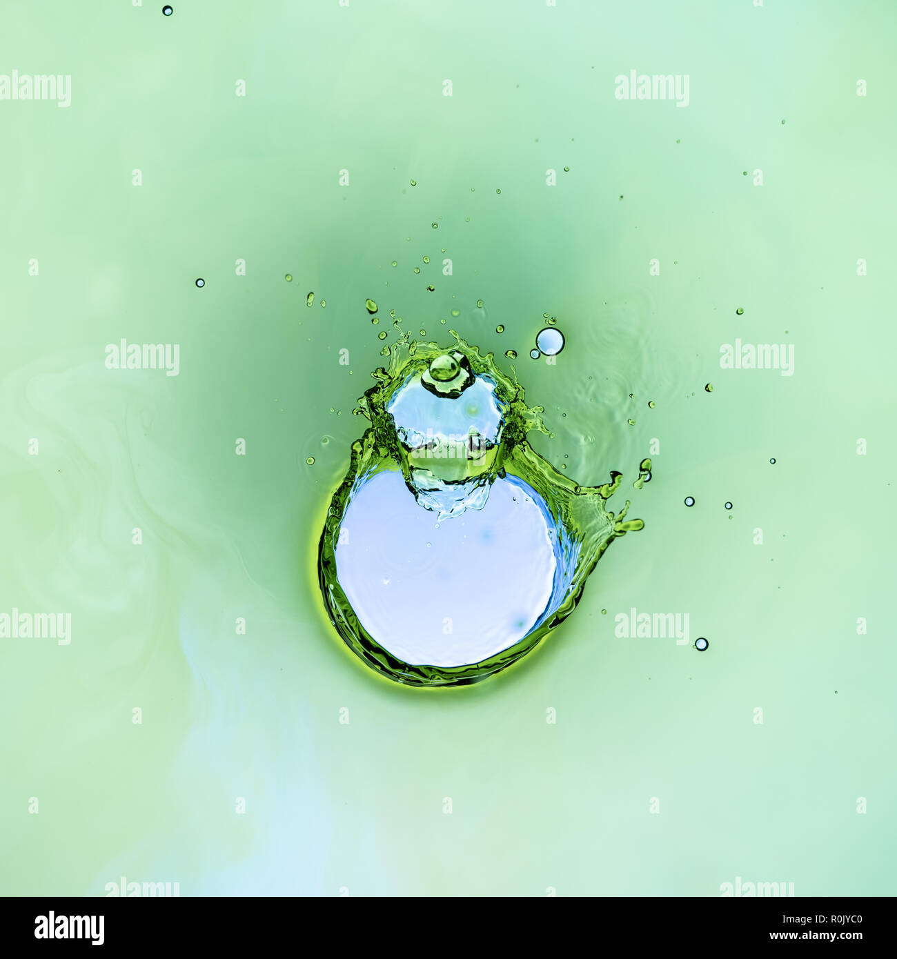Water Splash closeup from Top View Stock Photo - Alamy