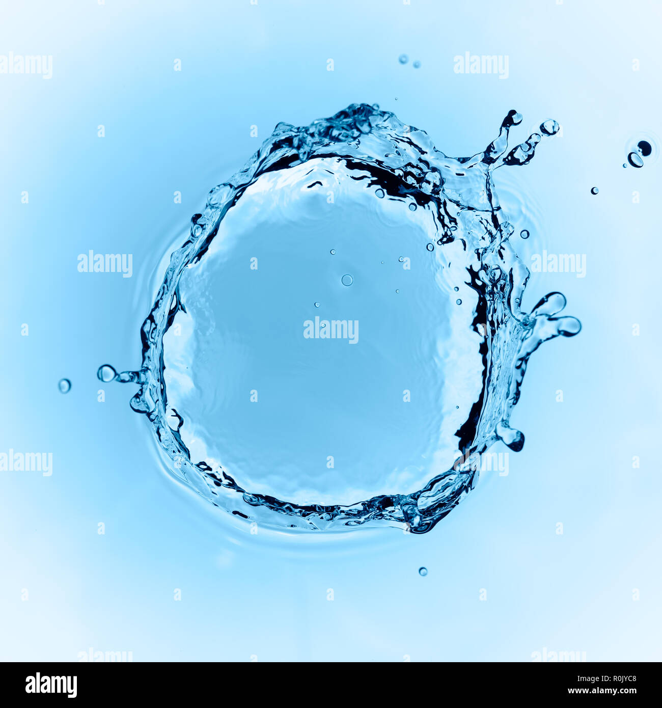 Water Splash closeup from Top View Stock Photo - Alamy
