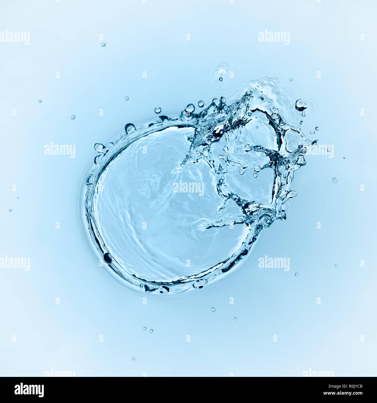 Water Splash closeup from Top View Stock Photo - Alamy