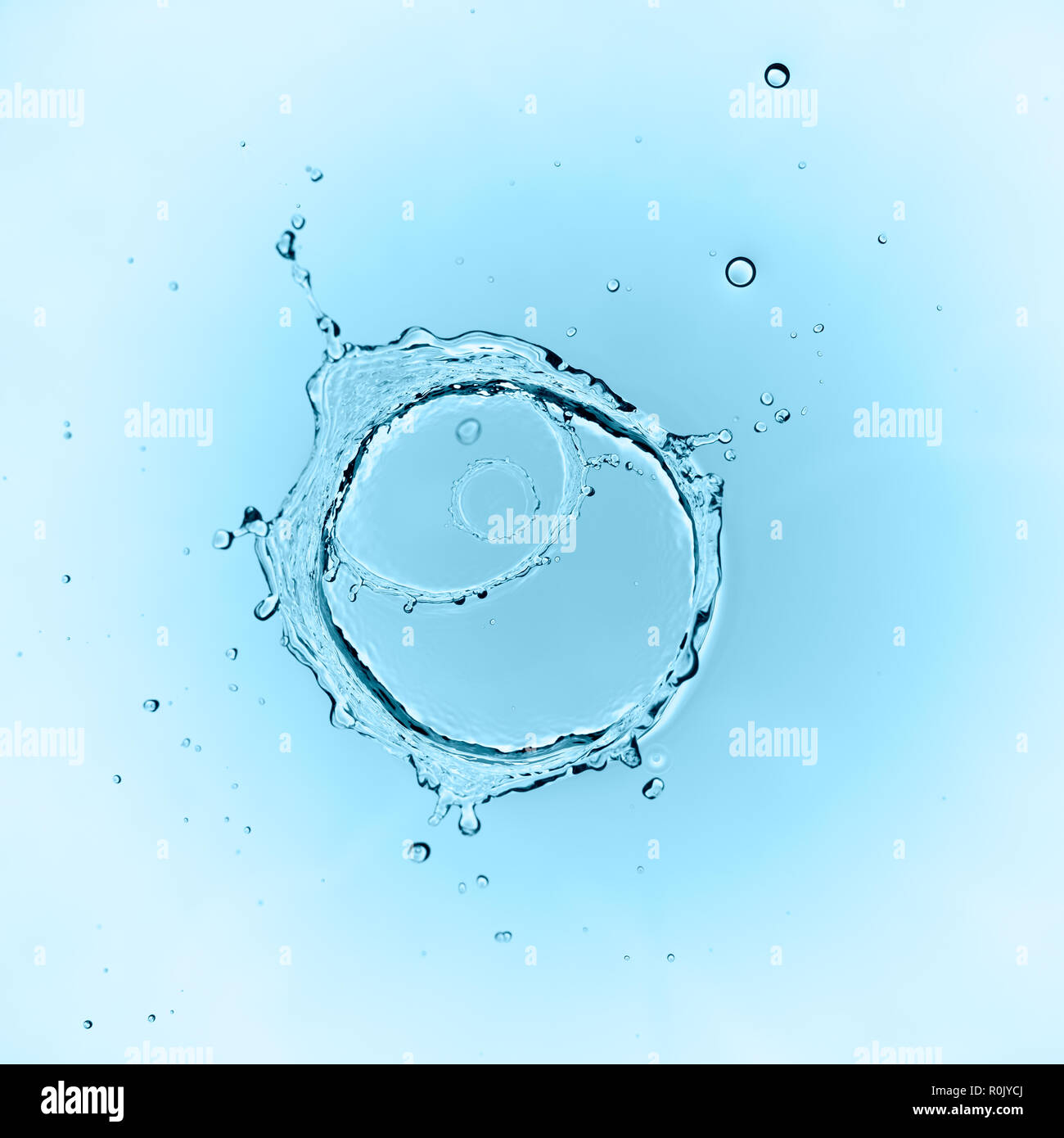 Water Splash closeup from Top View Stock Photo - Alamy