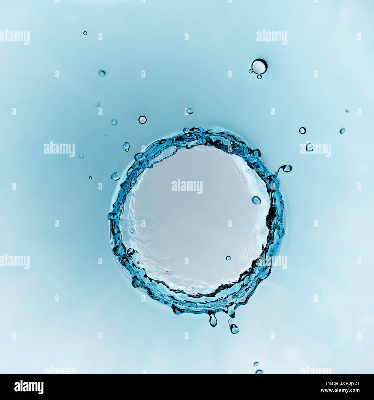 Water Splash closeup from Top View Stock Photo - Alamy