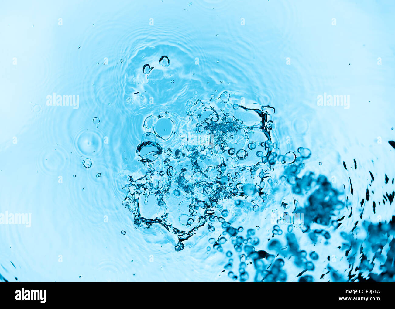 Water Splash from Top View abstract background Stock Photo - Alamy