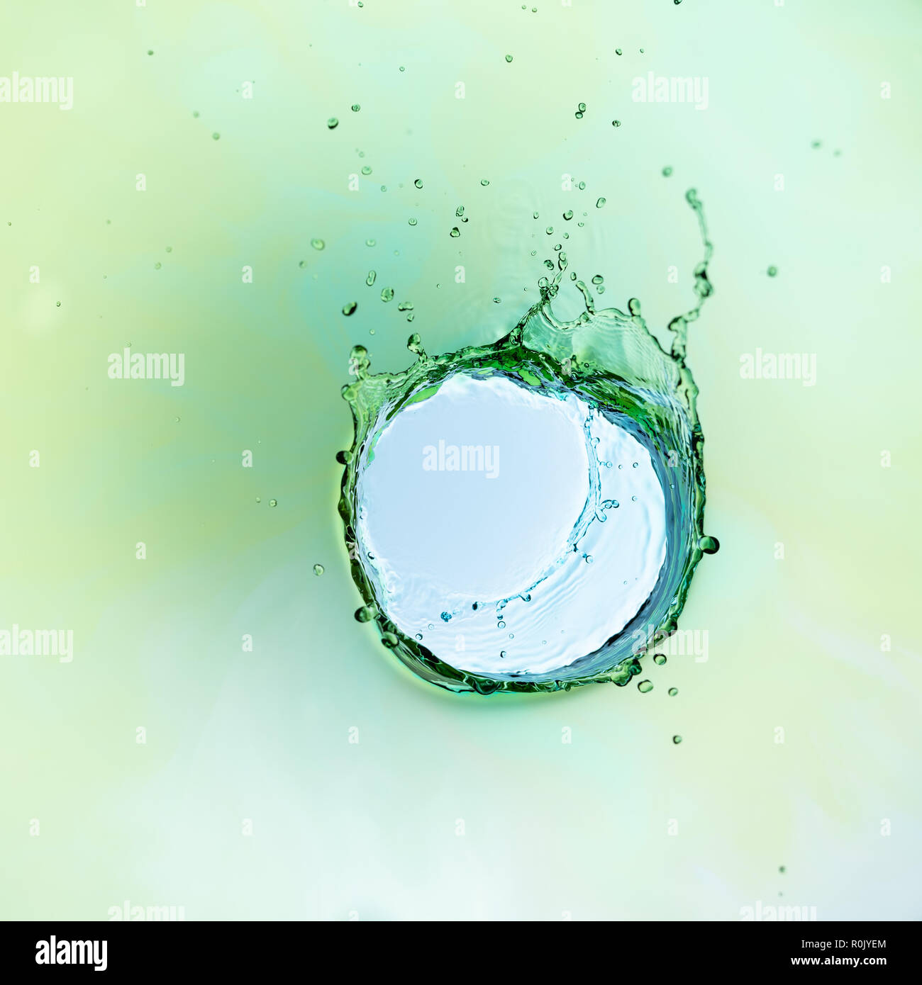 Water Splash closeup from Top View Stock Photo - Alamy