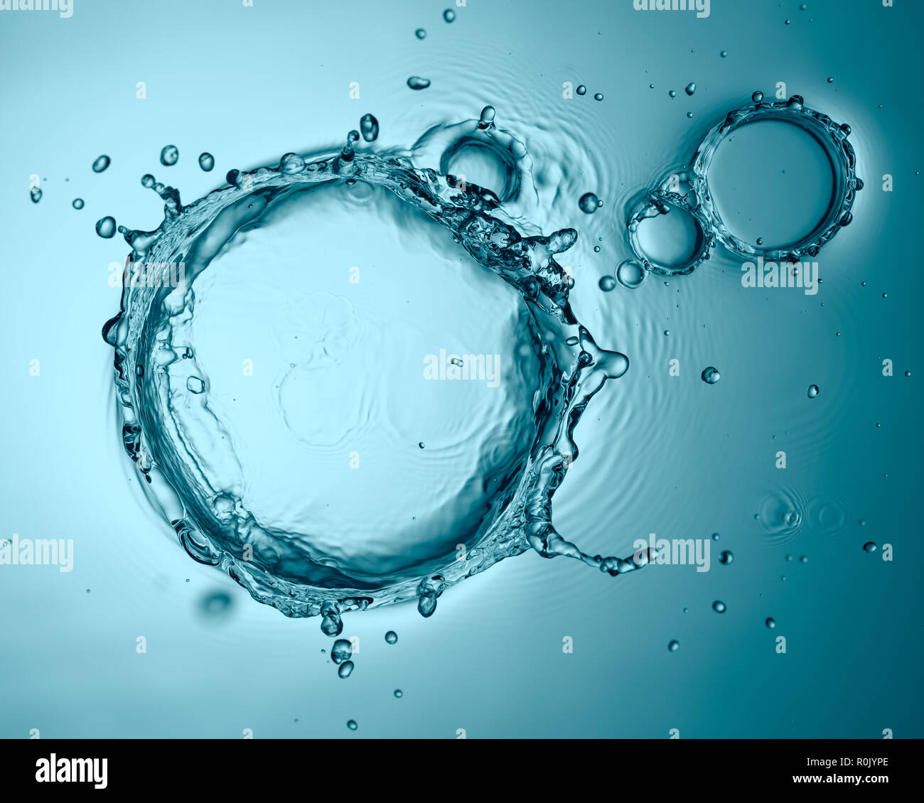 Water Splash closeup from Top View Stock Photo - Alamy