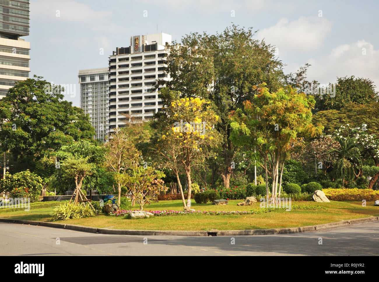Lumphini Park at Bang Rak district of Bangkok. Kingdom of Thailand ...
