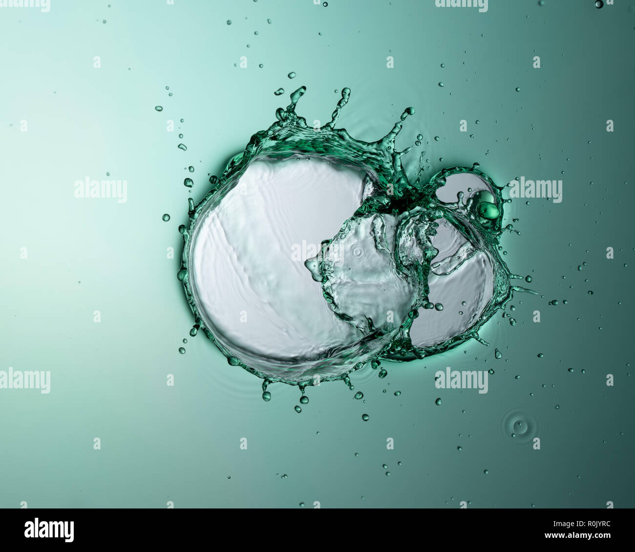 Water Splash closeup from Top View Stock Photo - Alamy