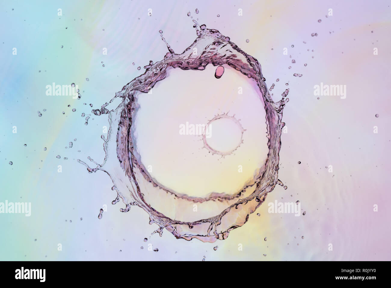 Water Splash closeup from Top View Stock Photo - Alamy
