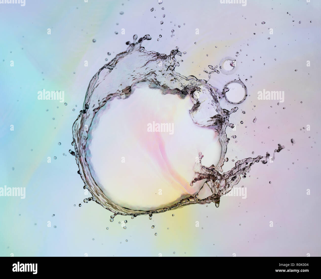 Water Splash closeup from Top View Stock Photo - Alamy