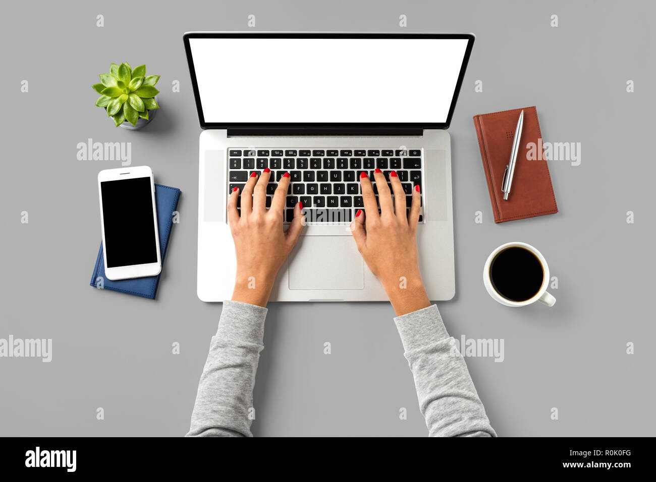 Overhead shot desktop hi-res stock photography and images - Alamy