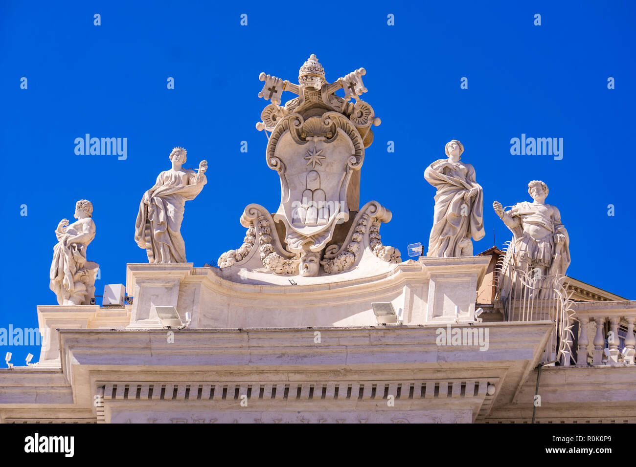 VATICAN - SEPTEMBER 25, 2018: Detail of St. Peter's Basilica in Vatican ...