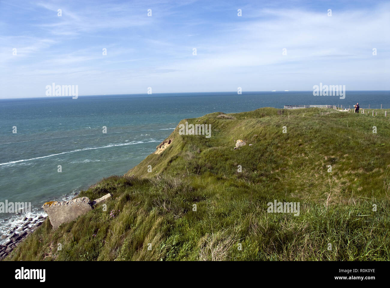 Hiking trails along the English Channel at Cap Gris Nez (grey nose cape ...