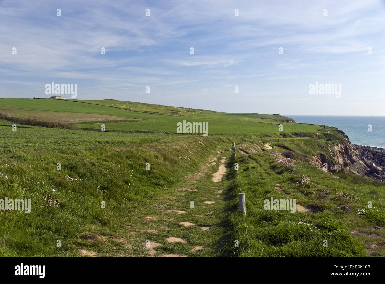 Hiking trails along the English Channel at Cap Gris Nez (grey nose cape ...