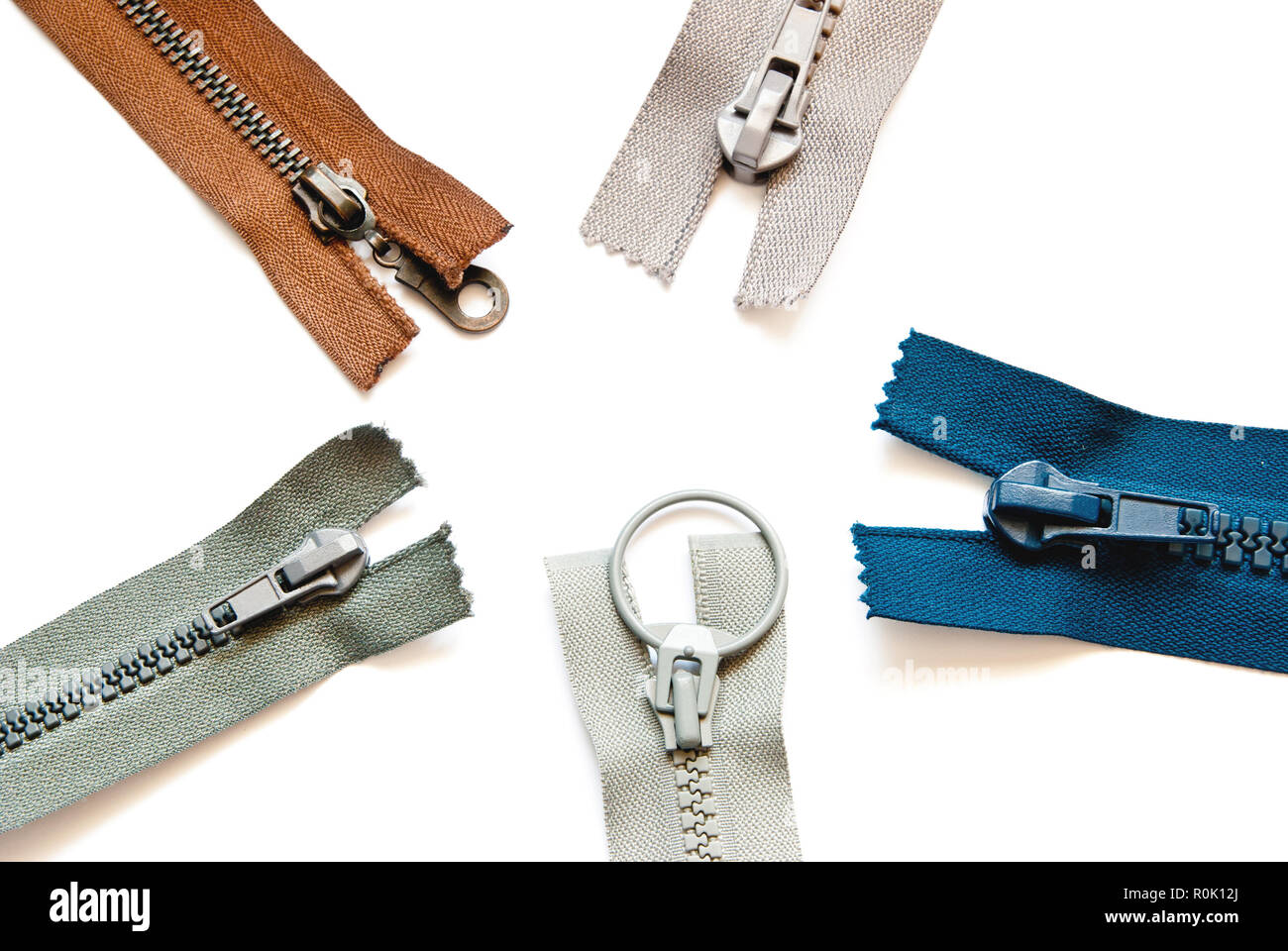 zipper isolated on a white background Stock Photo - Alamy