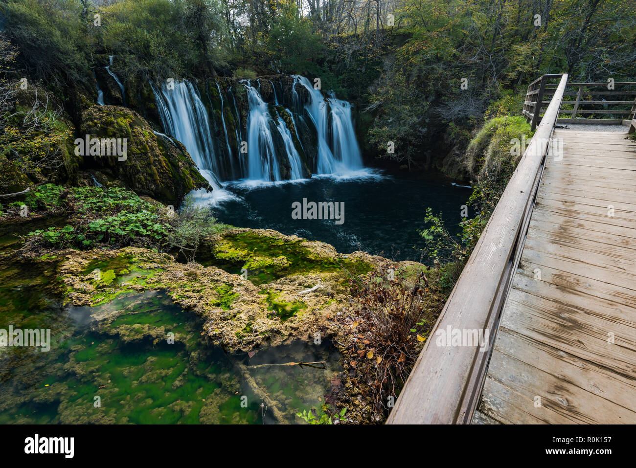 Great Una waterfalls in MArtin Brod, Bosnia and Herzegovina Stock Photo ...