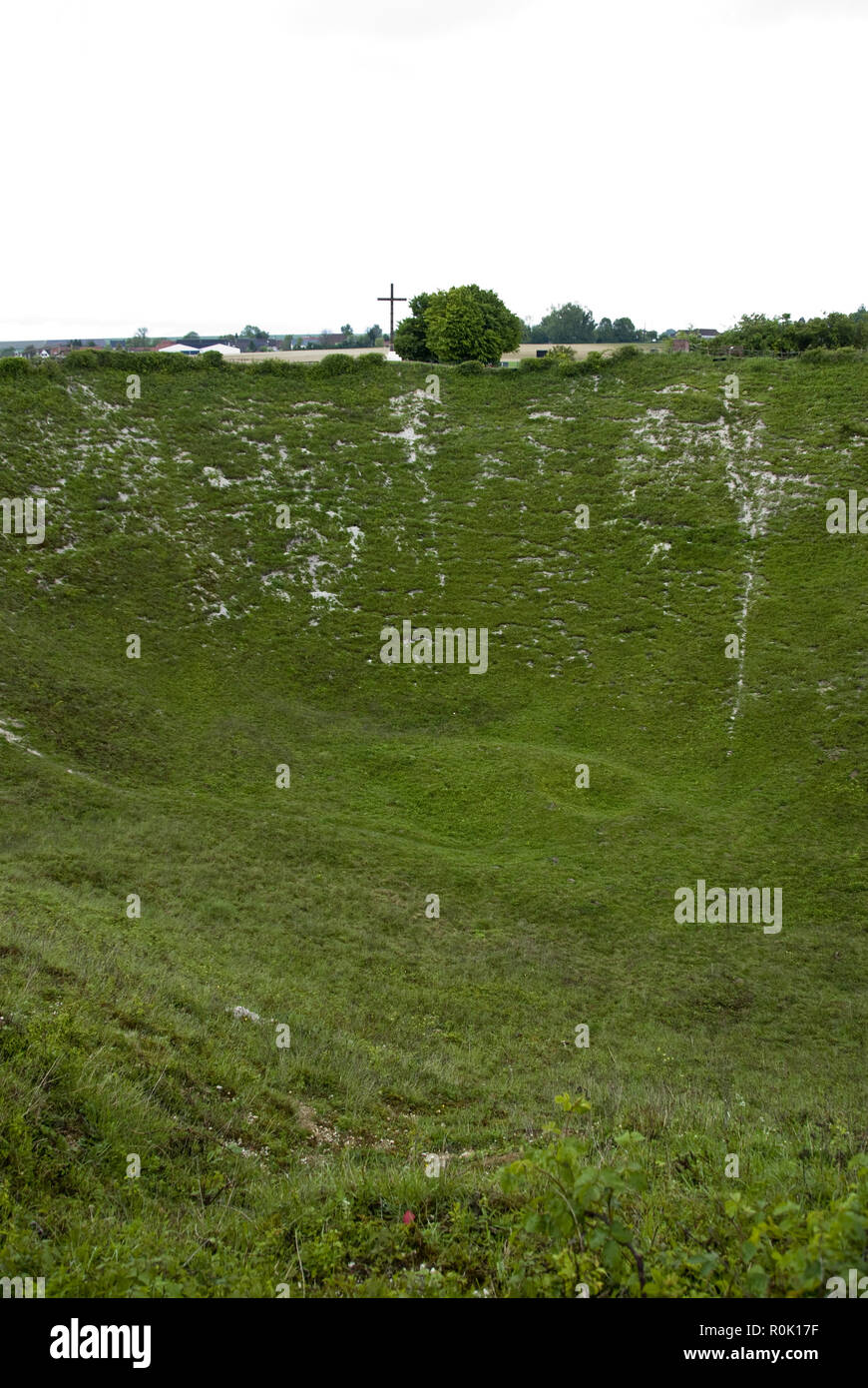 The Lochnagar Crater is the result of an explosive mine detonated below ...