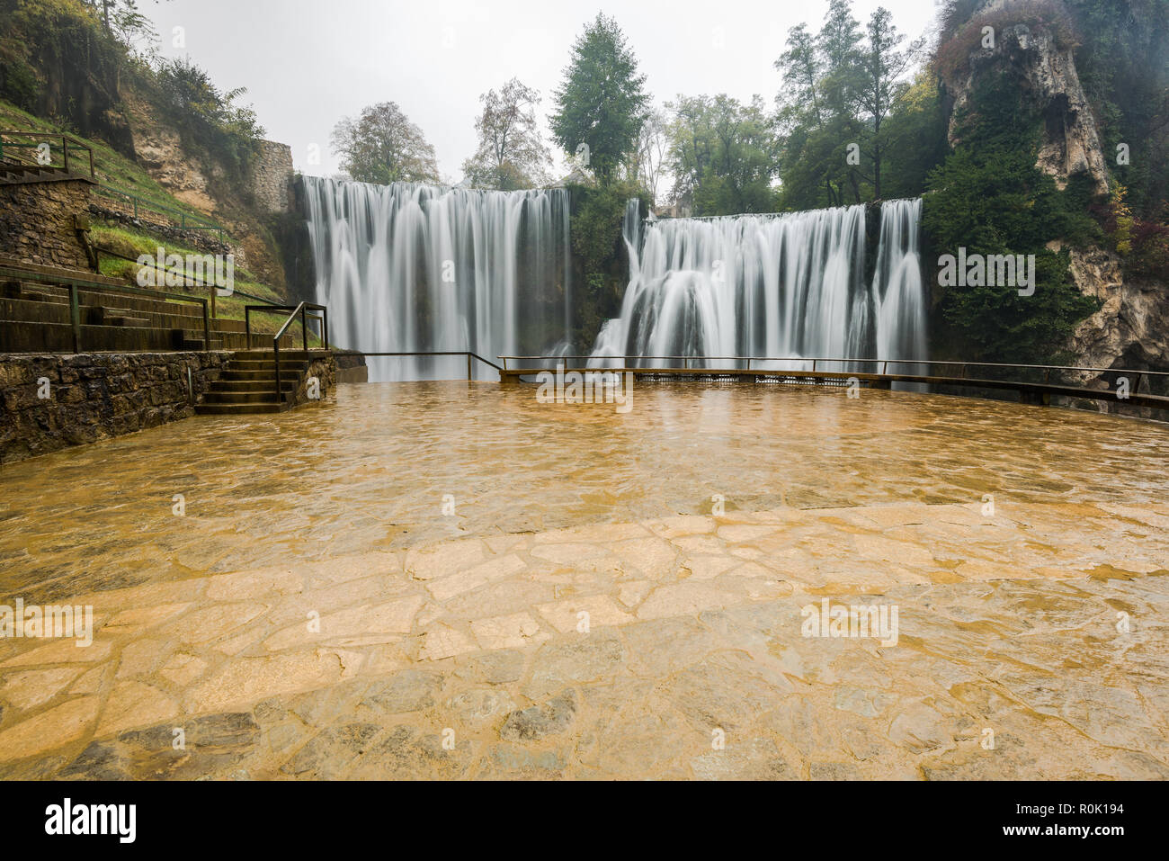 Waterfall in Jajce,Bosnia and Herzegovina Stock Photo - Alamy