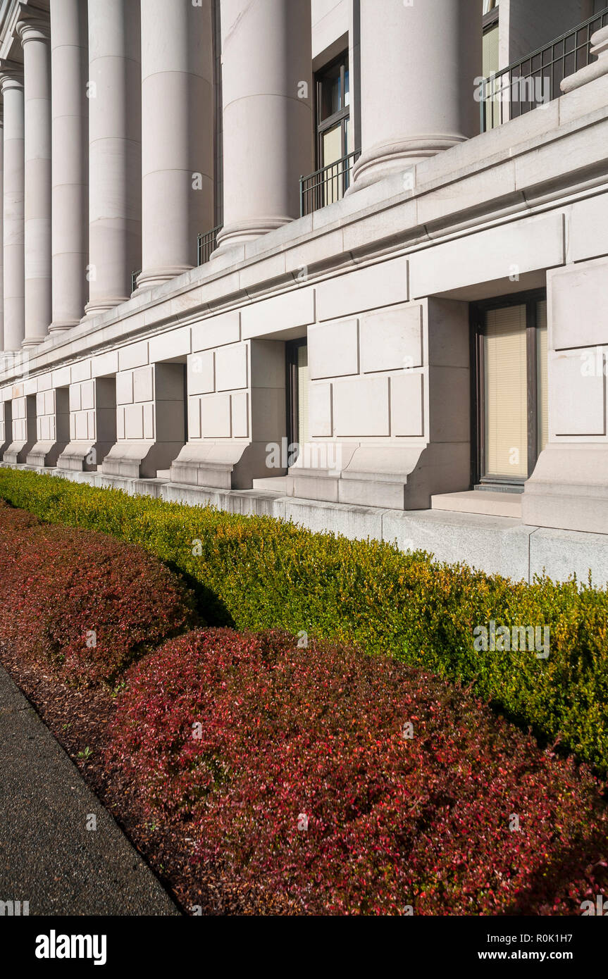 Detail shot of Capitol building in Olympia, Washington, showing ground ...