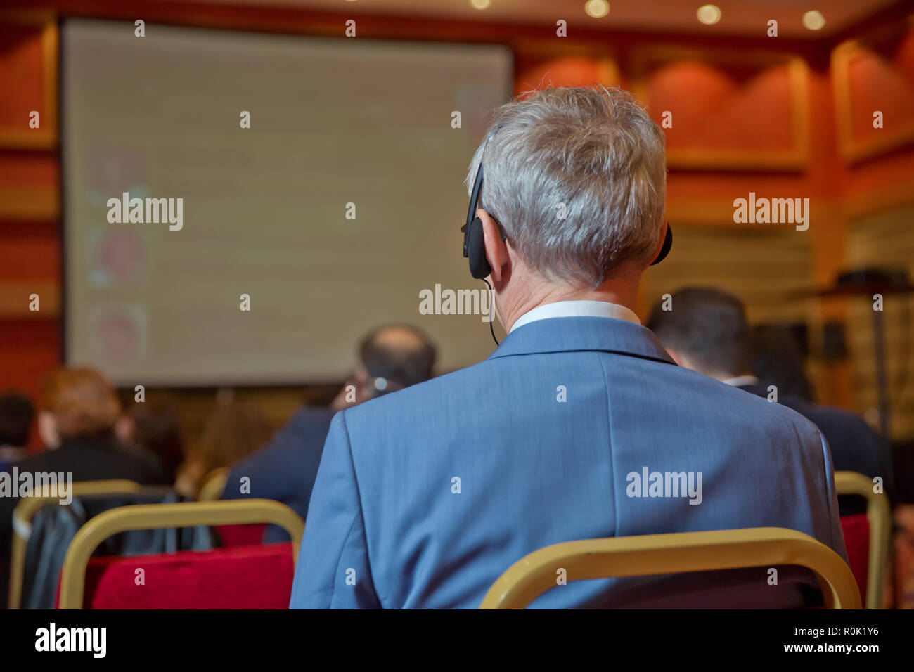 Bald head black security guard hi-res stock photography and images - Alamy