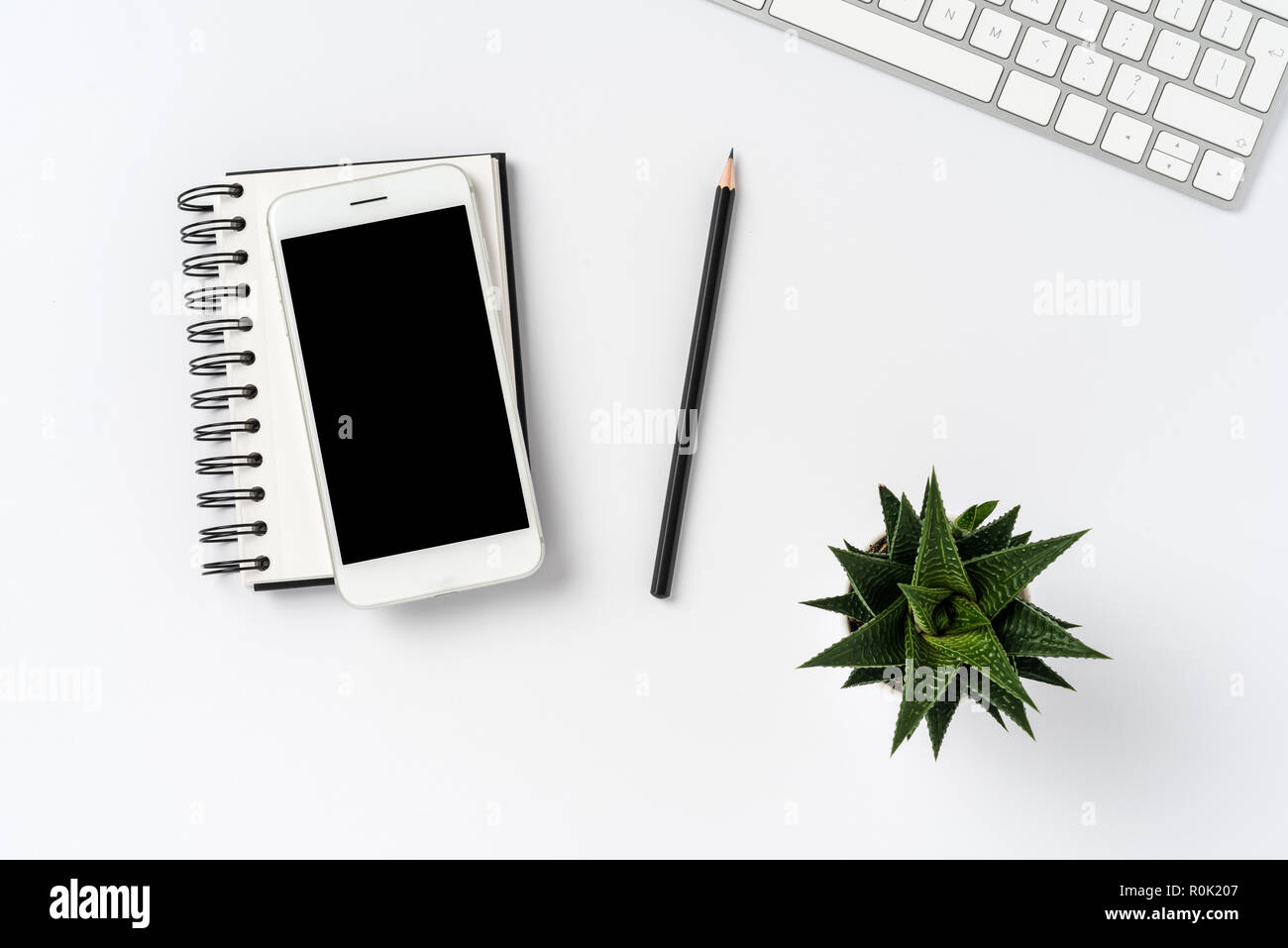 Office desktop with copy space Stock Photo - Alamy