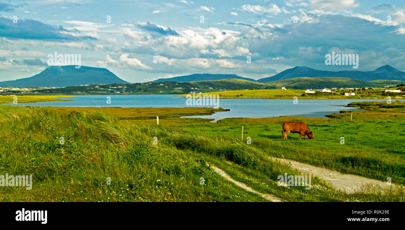 Mountains of Donegal from Magheraroarty Stock Photo - Alamy