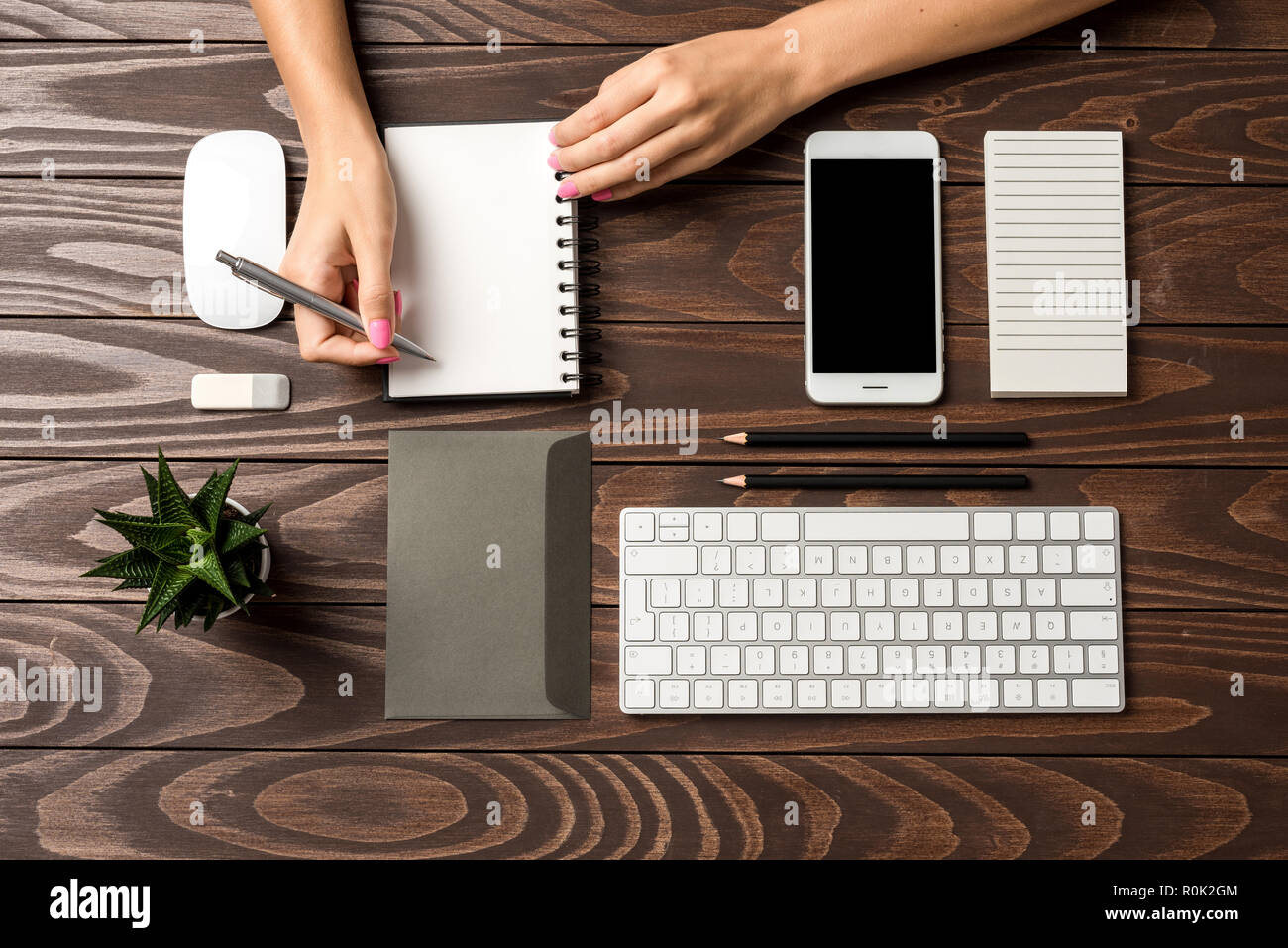 Top view closeup desktop hi-res stock photography and images - Alamy