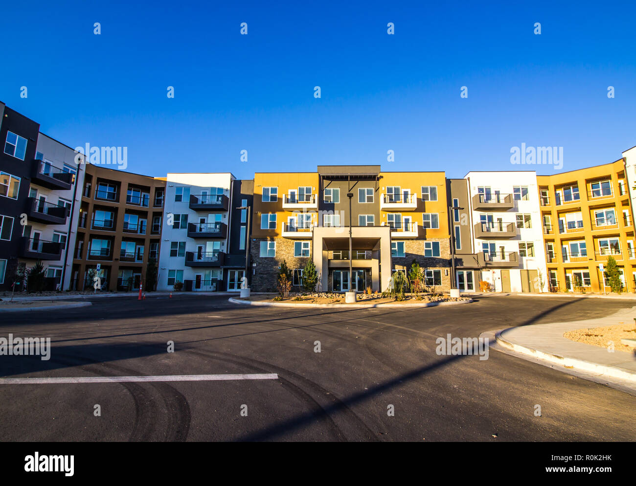 New Multi Story Senior Apartment Building Nearing Completion Stock ...