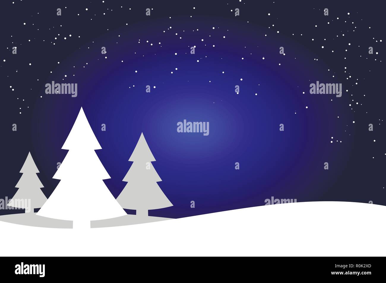 Snowfall on background pine winter Stock Vector Images - Alamy