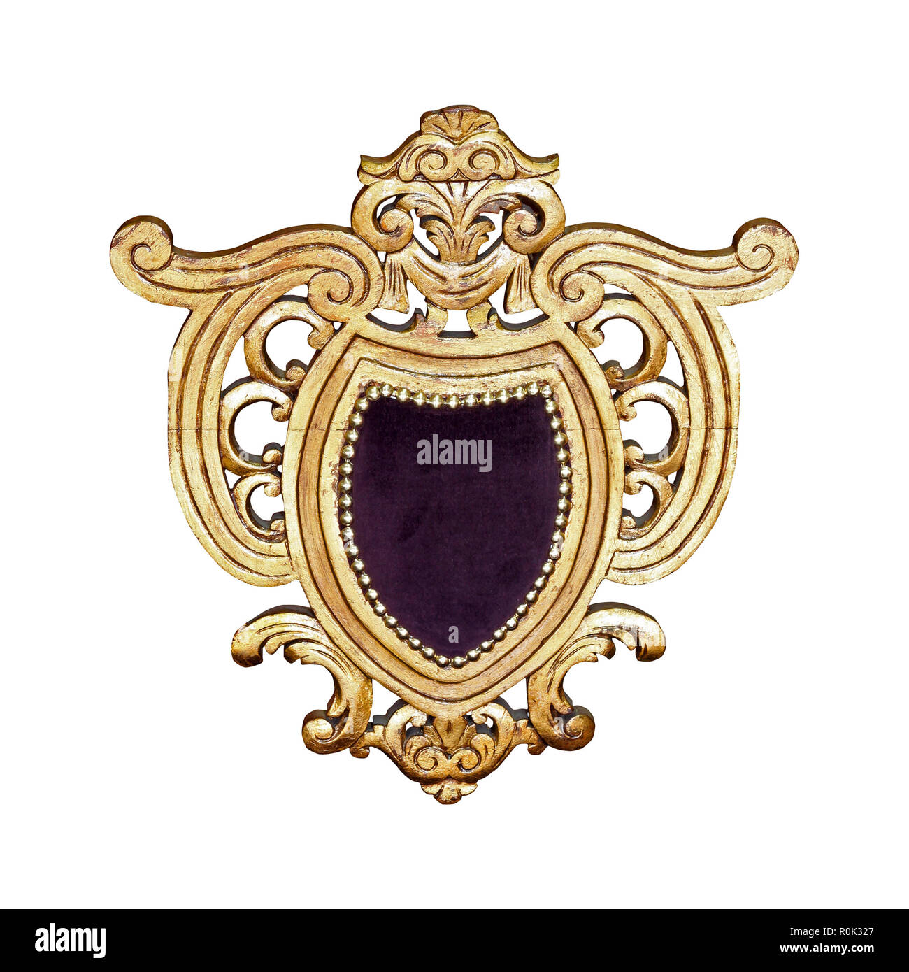 Gold retro crest isolated with clipping path included Stock Photo - Alamy