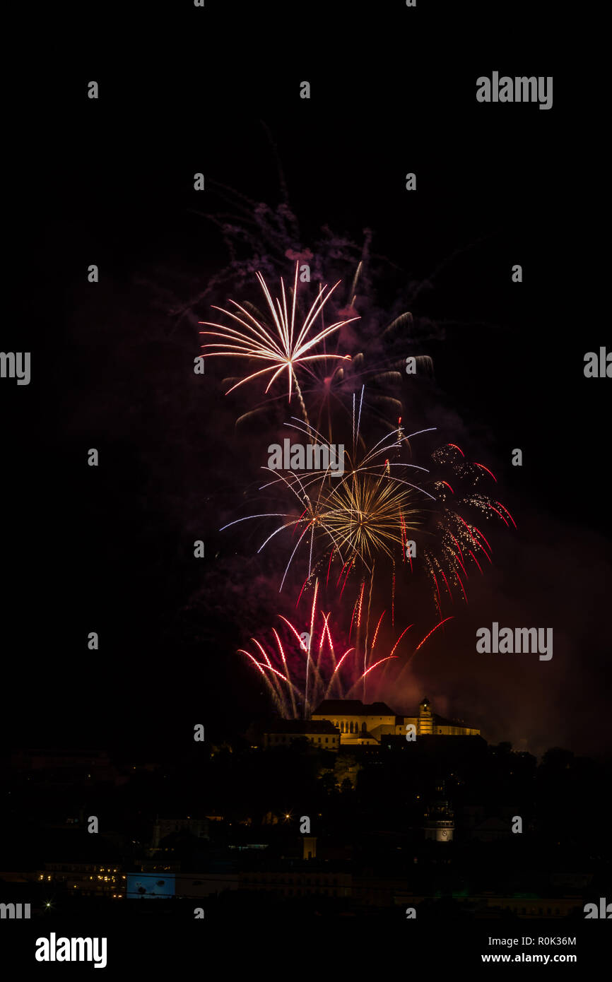 Firework over castle hi-res stock photography and images - Alamy