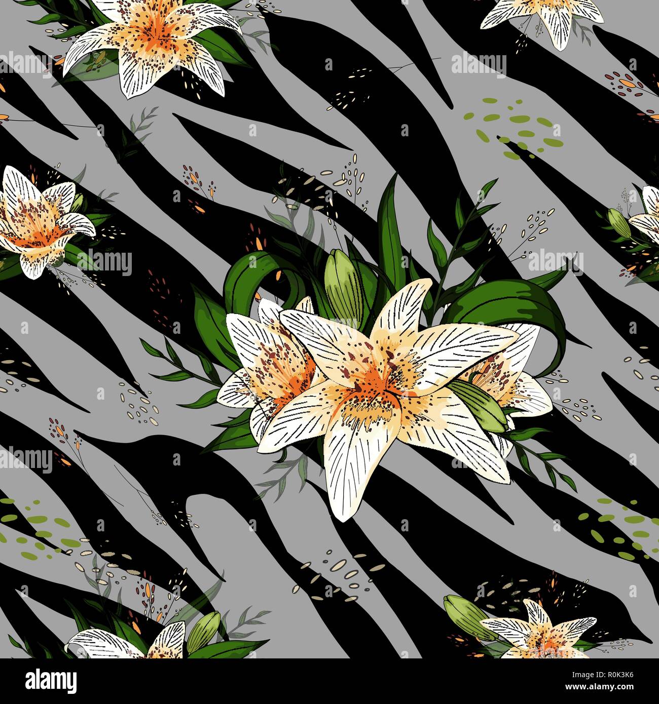 Tiger lily illustration hi-res stock photography and images - Alamy