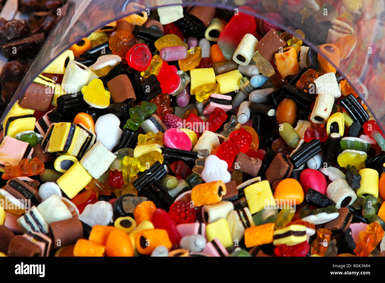 Big pile of colorful tasty gummy candies Stock Photo - Alamy