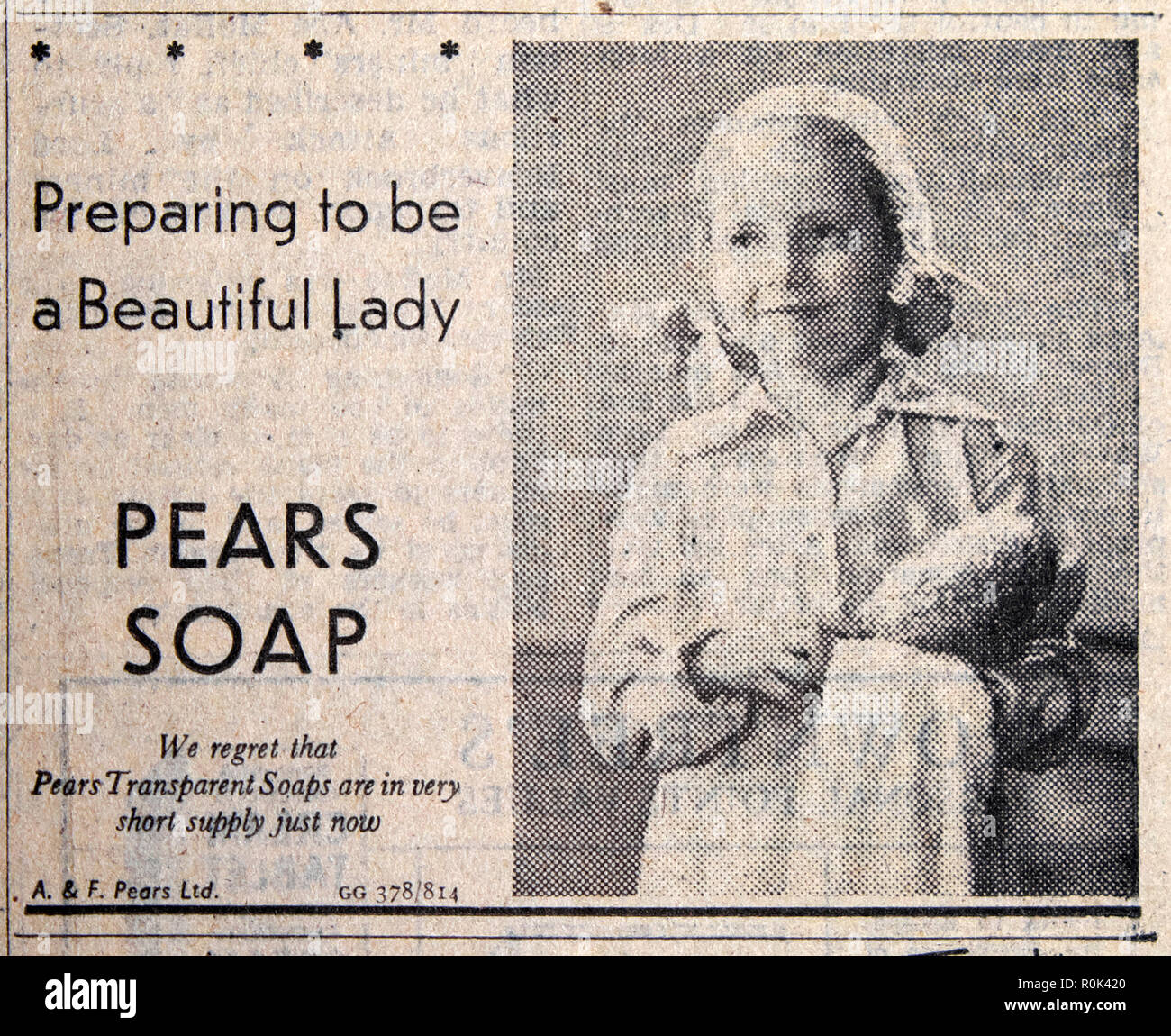 1940s english paper advert hi-res stock photography and images - Alamy