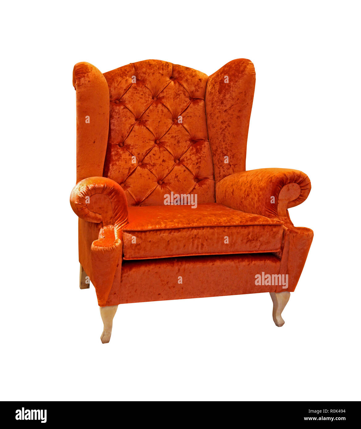 Retro armchair isolated with clipping path included Stock Photo - Alamy