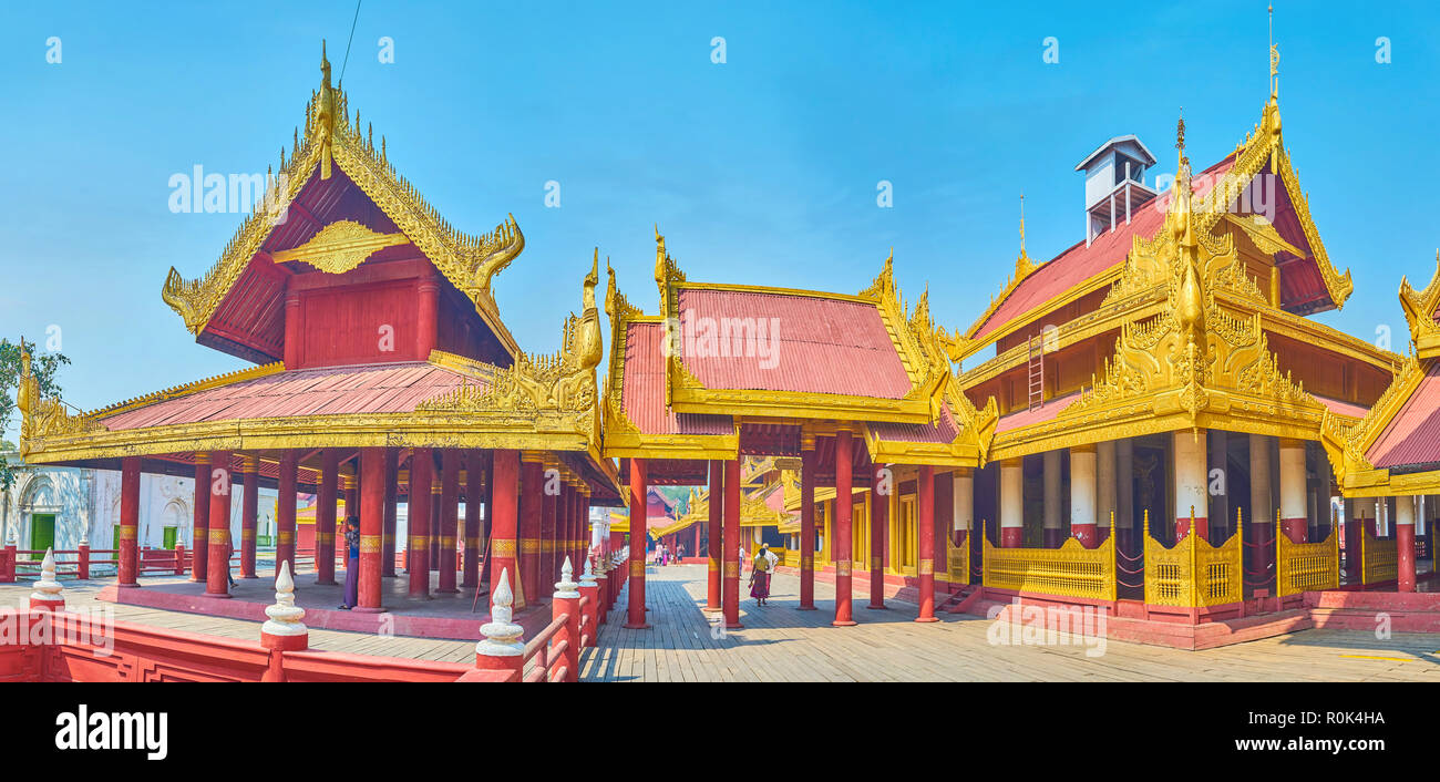 The beautiful emsemble of Royal Palace buildings, richly decorated with ...