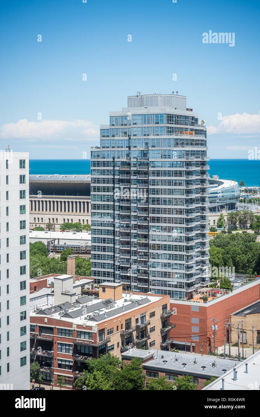 Multi unit condominium buildings in the South Loop neighborhood Stock ...