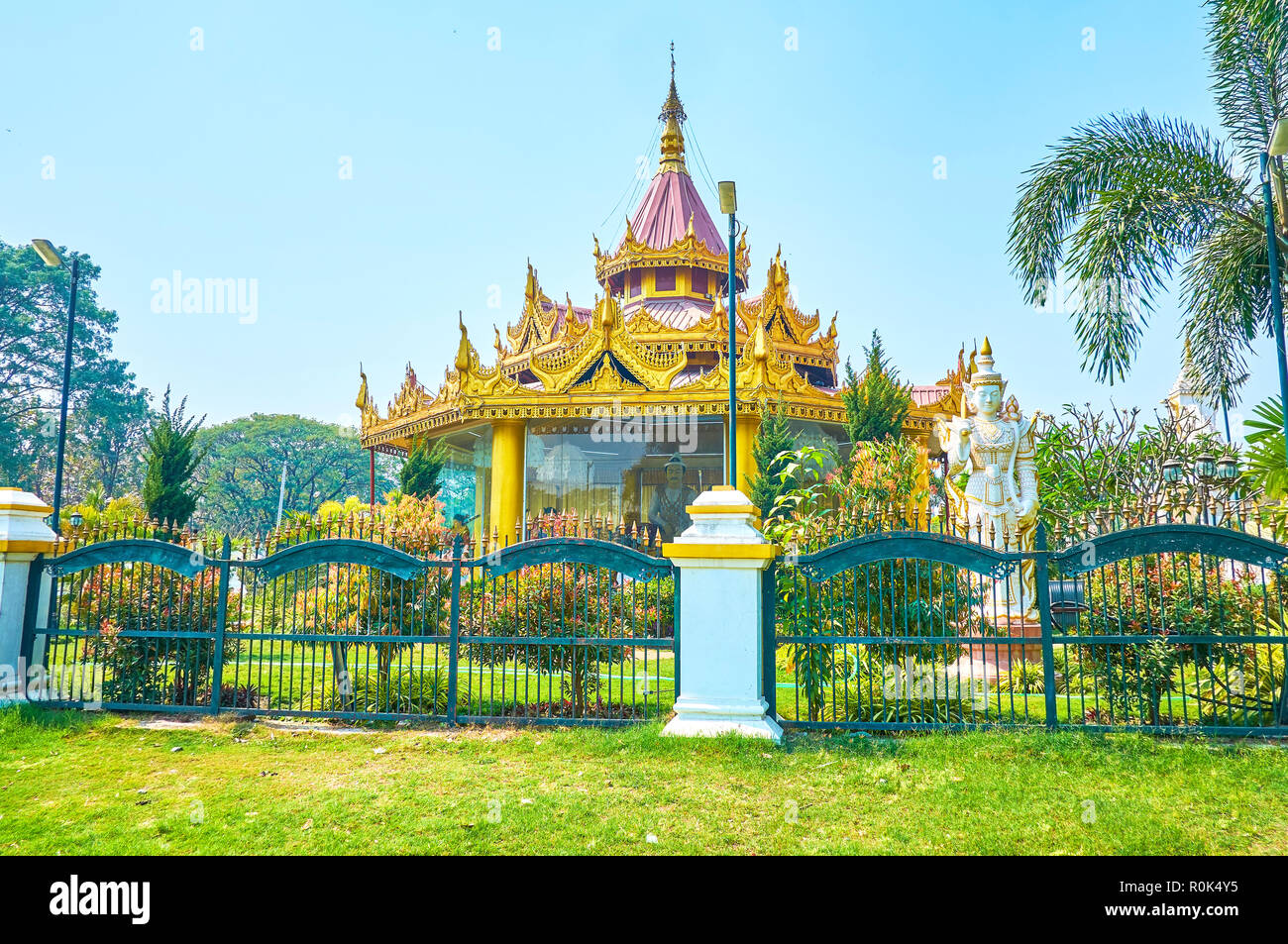 The small pavilion with huge glass windows contains the sculptures of ...